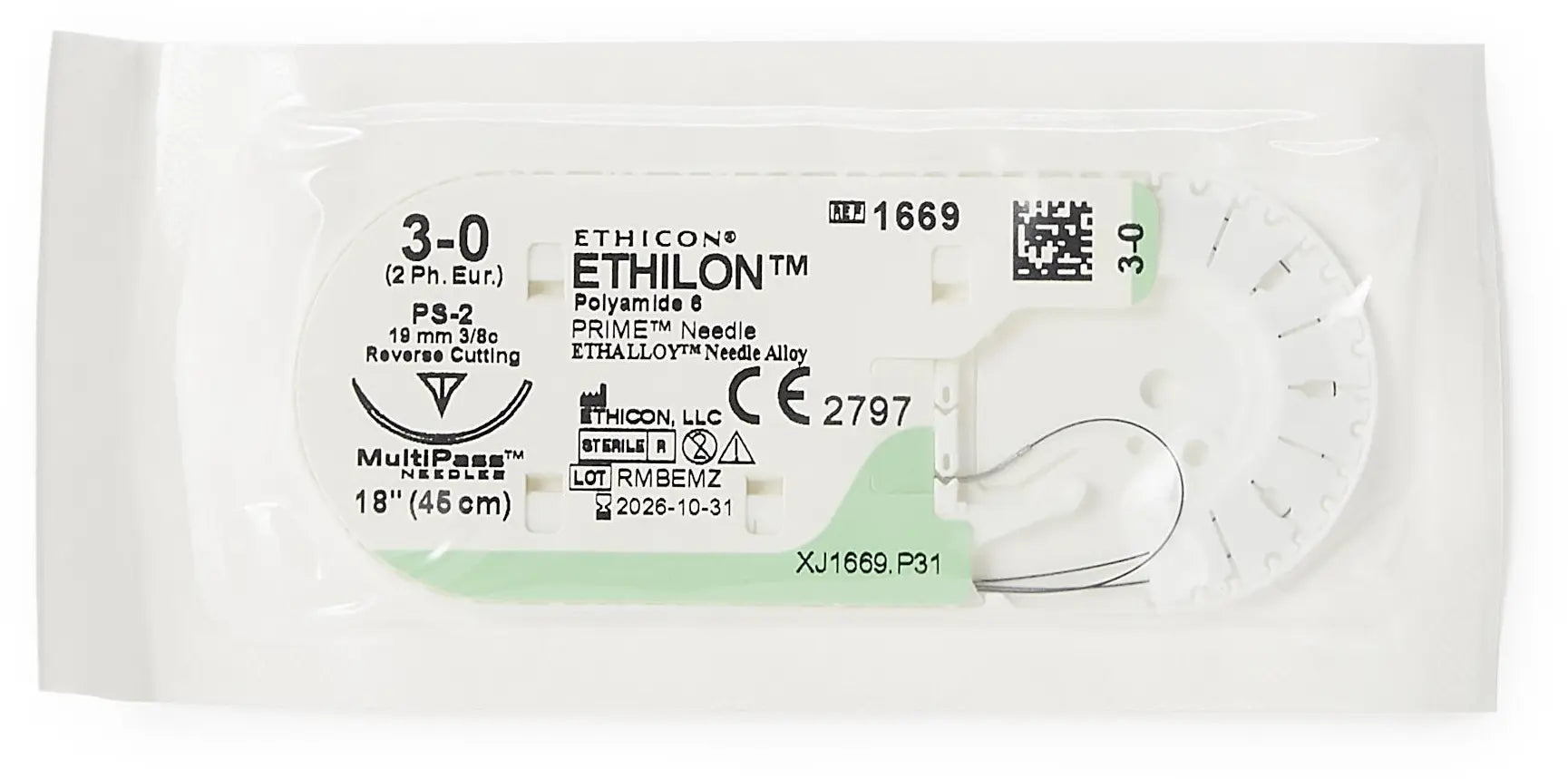Ethilon Nonabsorbable Suture With Needle
