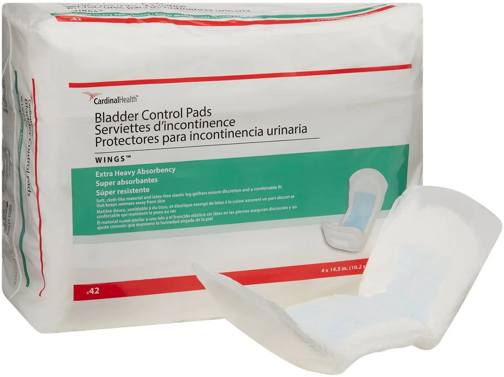 Cardinal Health Bladder Control Pads with Wings - Light Incontinence ...