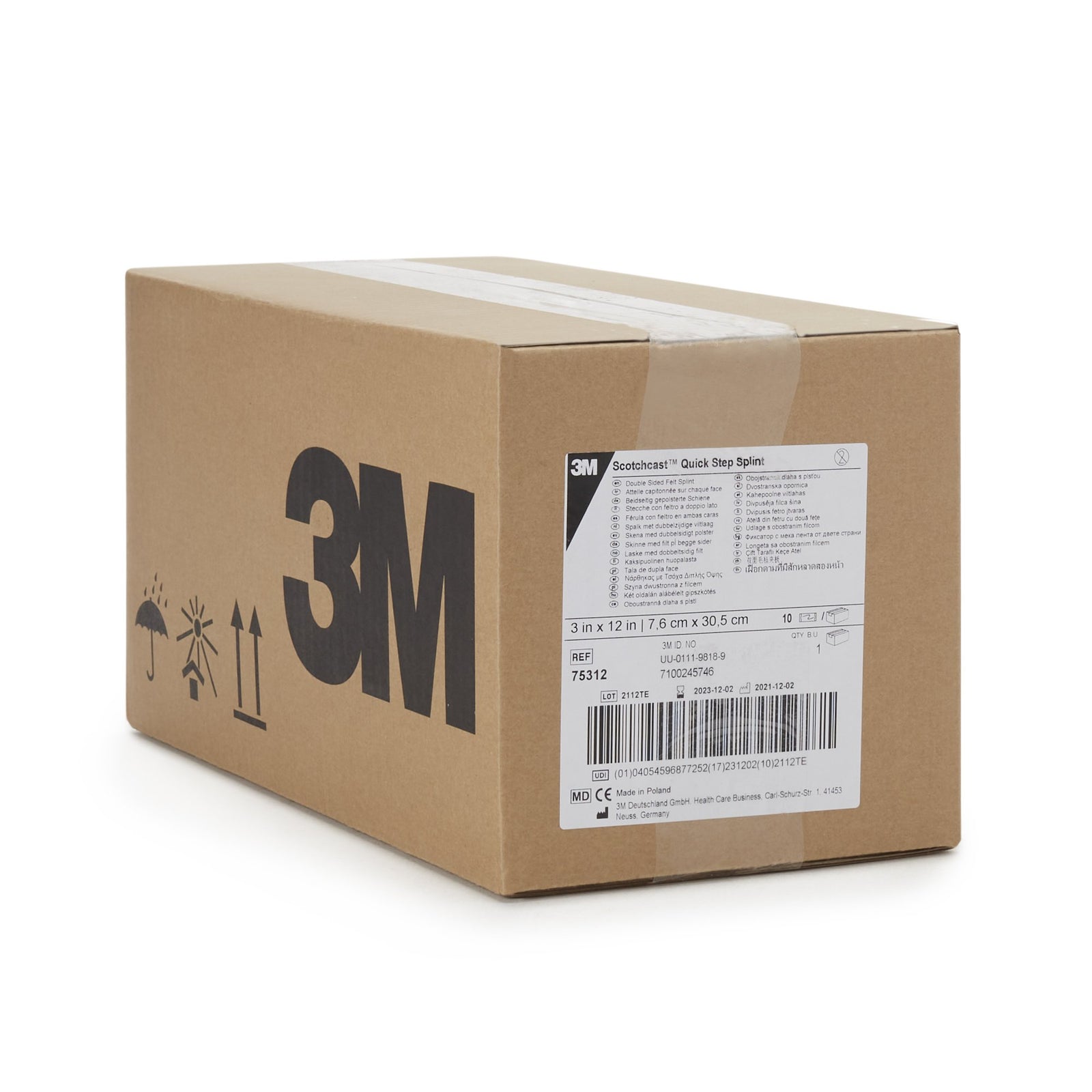 3M Scotchcast Quick Step Double Sided Felt Padded Precut Splint